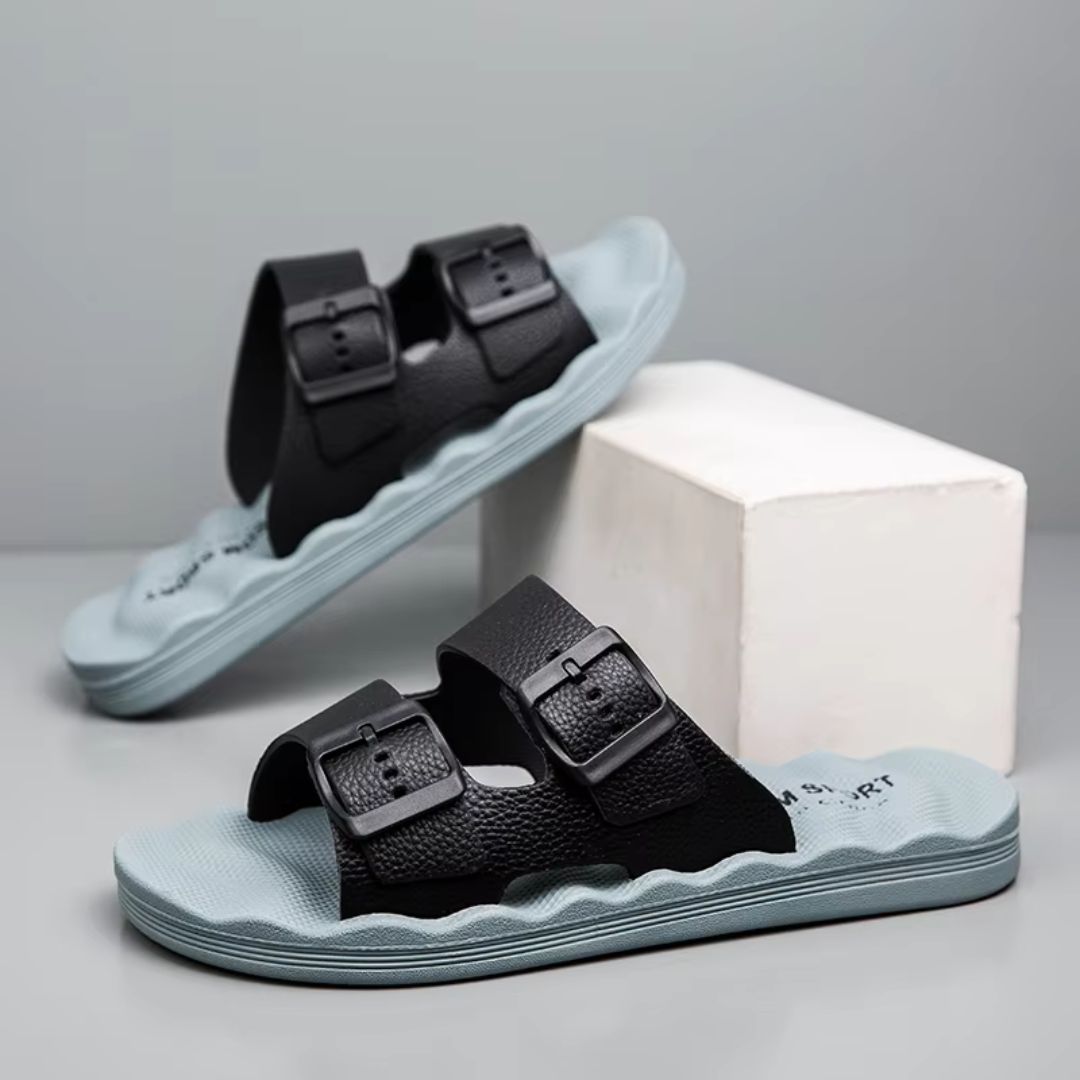 Soma Dual-Buckle Massage Slippers – Lucerti
