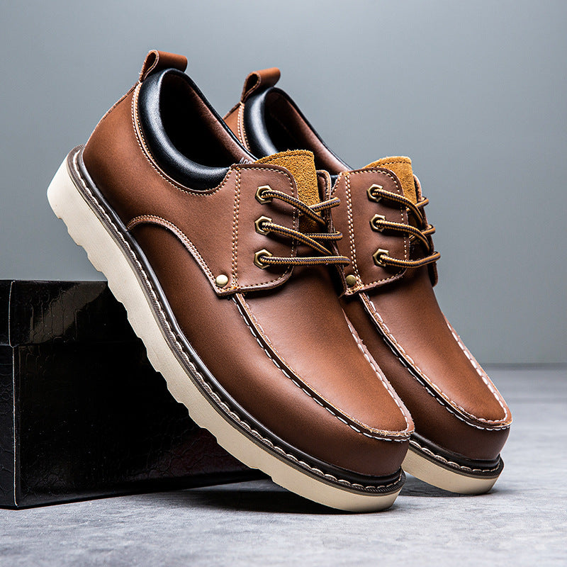 Ricardo Genuine Leather Moc-Toe Shoes – Lucerti