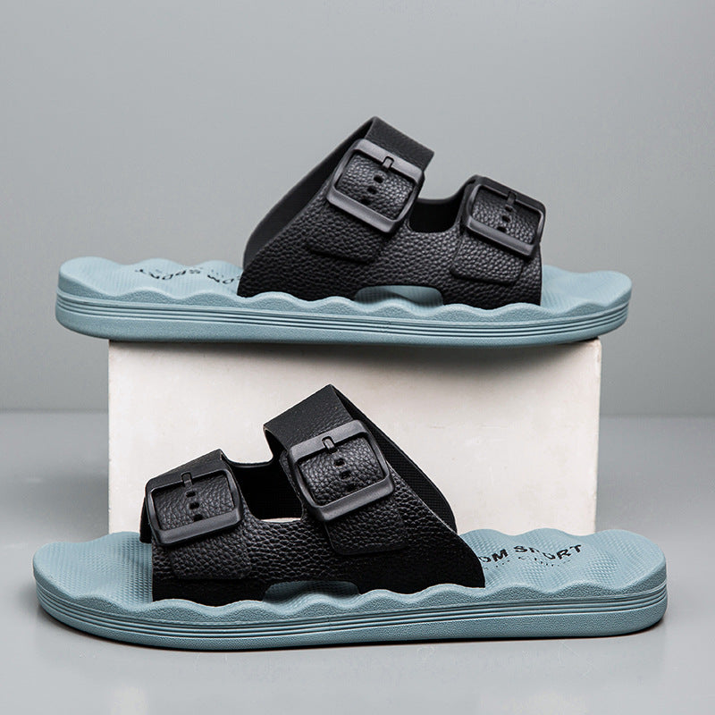 Soma Dual-Buckle Massage Slippers – Lucerti